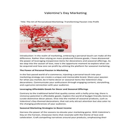 8 Valentine's Day Marketing Strategies | PDF