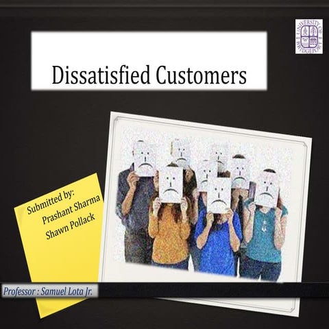 Dissatisfied Customers | PPTX