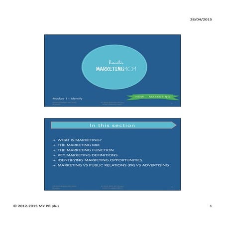 Marketing basics for small business | PDF