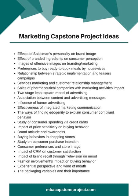 Marketing Capstone Project Ideas | PDF | Marketing and Advertising ...