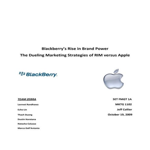 Marketing case-study-rim-vs-apple | PDF