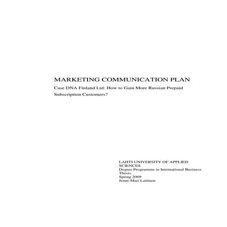 Marketing communication-plan-free- | PDF