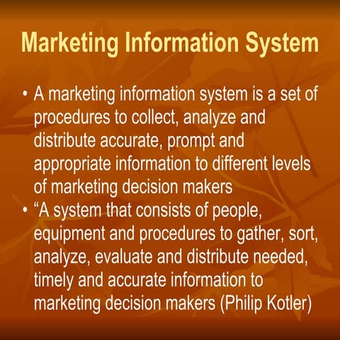 Marketing information system | PPTX