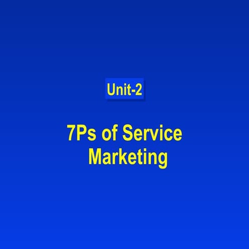 Marketing mix-unit-2 | PPT