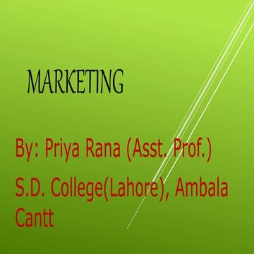 Marketing class XI CBSE | PPTX