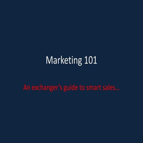 Marketing 101 | PPTX | Marketing and Advertising | Business