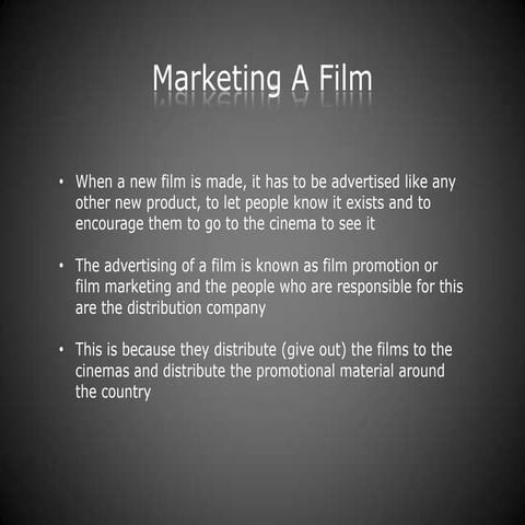 Marketing A Film (DAPS 6 and 7) | PPT