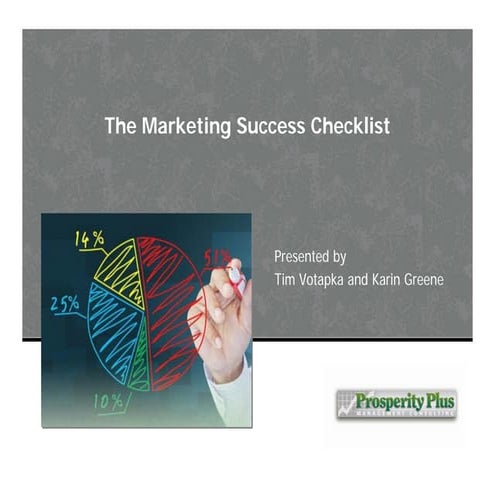 The Marketing Program Checklist | PDF