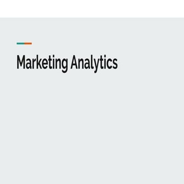 Marketing analytics | PDF | Marketing and Advertising | Business