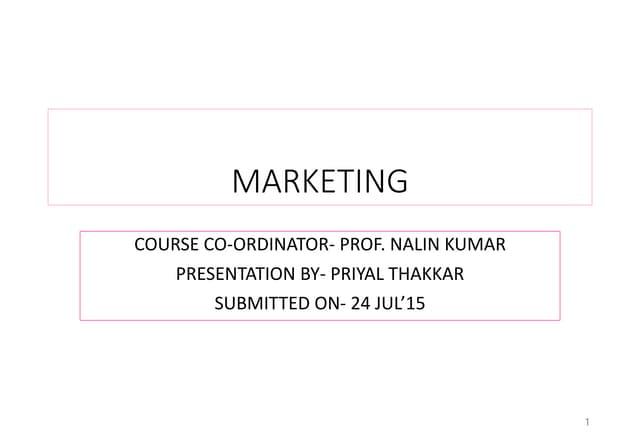 Fundamental of marketing assignment | PPTX