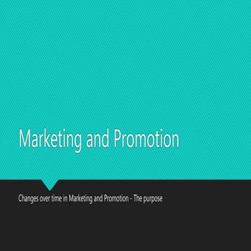 Marketing and Promotion | PPT