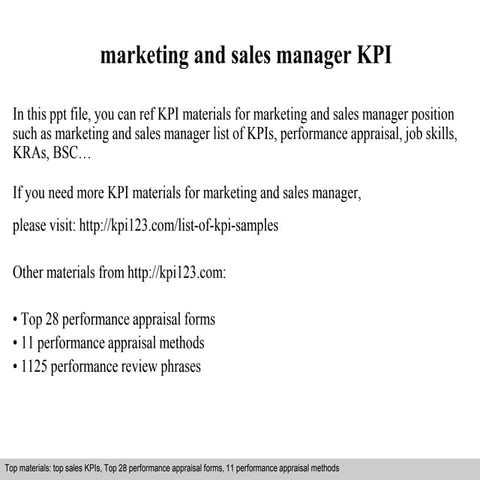 Sales agronomist kpi | PPT