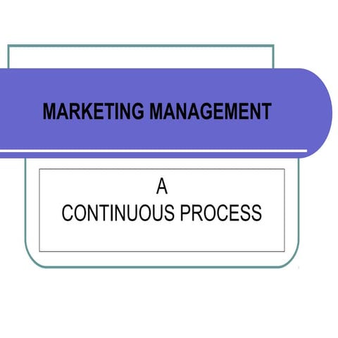 Marketing as a continuous process | PPT