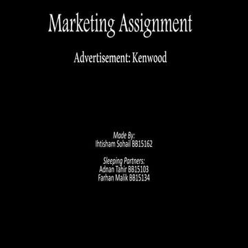 Marketing assignment | PPT