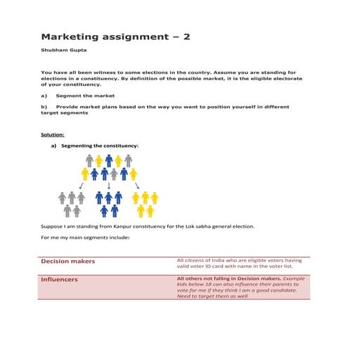 Segmentation, Targeting and Positioning at an Election | PDF