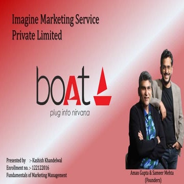 Marketing strategy of Boat lifestyle by JIMS College | PPTX