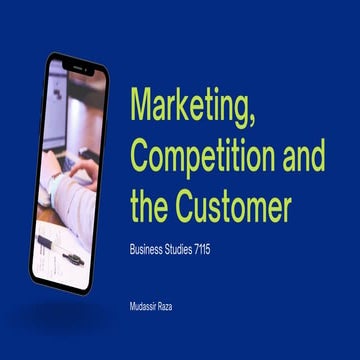 Marketing, competition and the customer | PDF