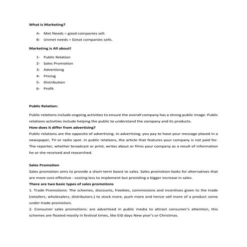 Marketing course | PDF