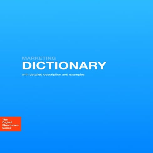 Marketing dictionary | PDF