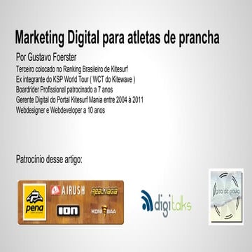 Marketing Digital para atletas de Prancha ( Boardriders ) | PPT