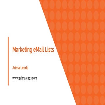 Marketing Professionals email lists | PPTX