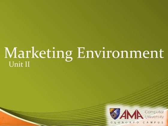 Chapter4 The Marketing Environment | PPT