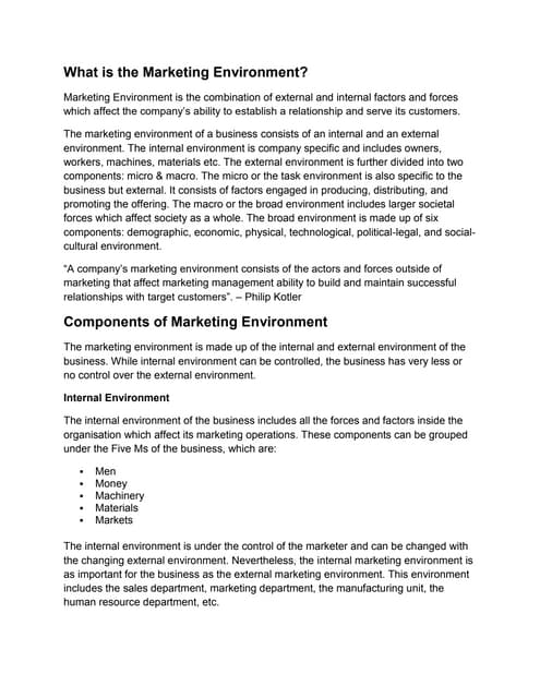 Marketing Environment | PPTX | Green Solutions | Business
