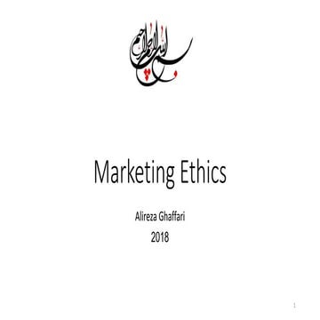 Ethics in marketing ppt | PPTX