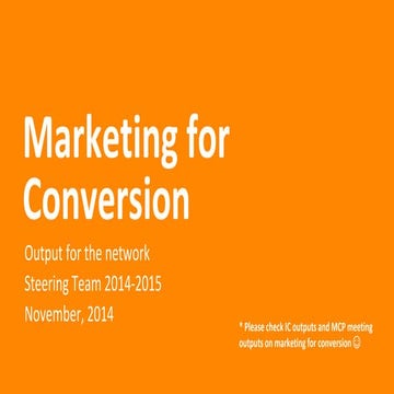 Marketing for Conversion | PPT