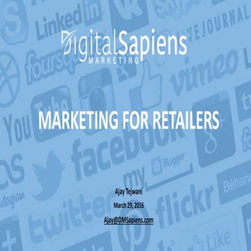 Marketing for Retailers | PPTX | Retail Industry | Industries