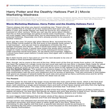 Marketing Harry Potter Part 2 | PDF
