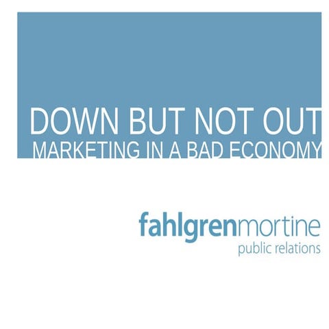 Marketing In Bad Economy Presentation | PPT
