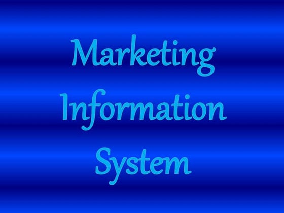 Marketing info system mis | PPTX