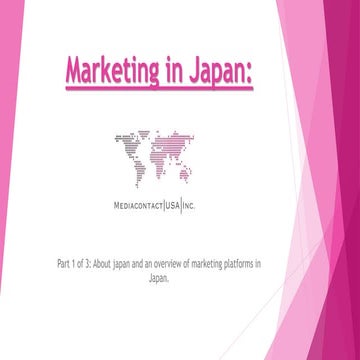 Marketing in Japan: Section 1 Part 3 of 3 | PPTX