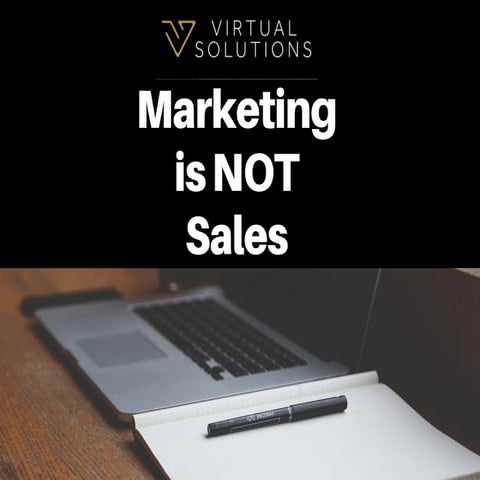 Marketing is NOT Sales | PDF