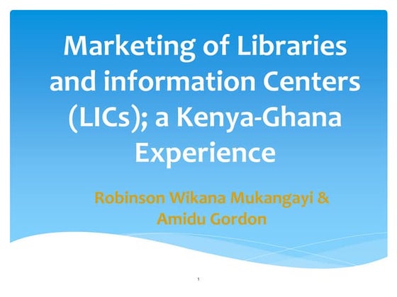 Branding the Library Service | PPT