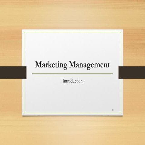 Marketing management | PPT