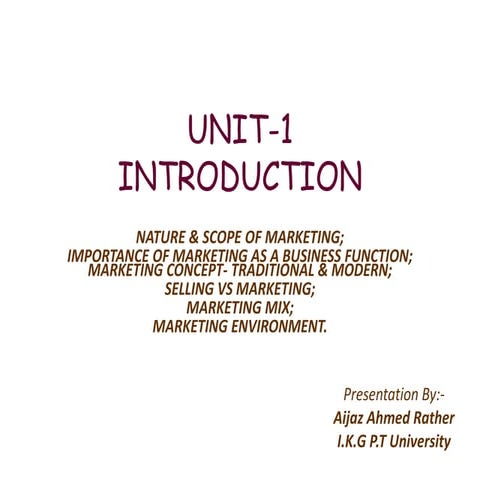 Marketing Management | PPT