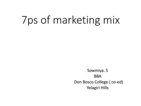 8 Ps of Marketing mix | PPTX | Marketing and Advertising | Business