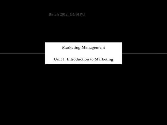 Unit 1 introduction to marketing - Class 11 - CBSE - 2016/17 | PDF ...