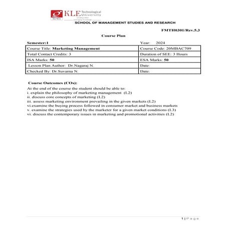 Marketing Management Lesson Plan for 1st Sem 23-25 batch- Final.doc