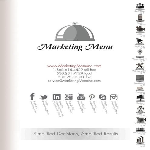 Marketing menu | PDF