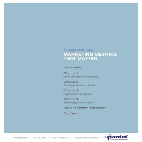 Marketing Metrics That Matter | PDF