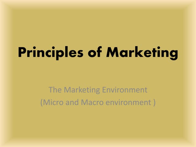 Analizing the Marketing Environment.pptx | Business | Business and Finance