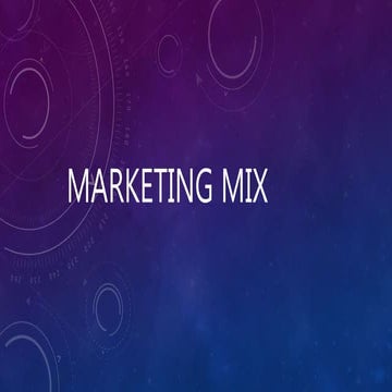 Marketing mix | PPTX