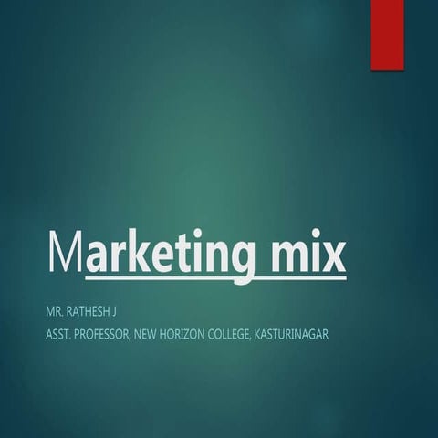 Marketing mix | PPTX