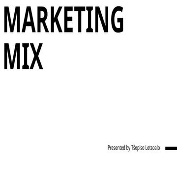 Marketing Mix, business studies notes gcse | PPTX