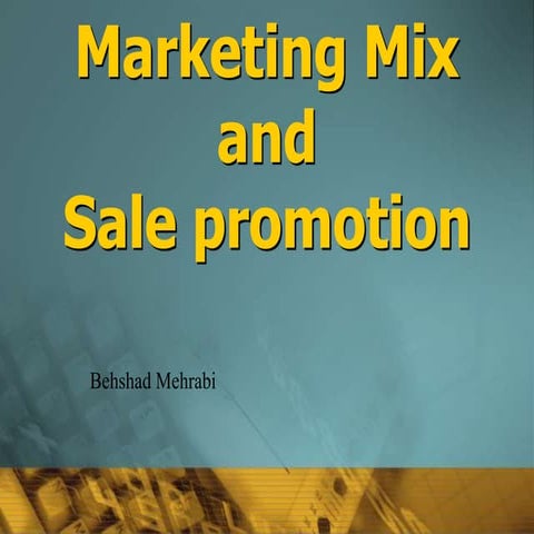 Marketing mix and sale promotion | PPTX