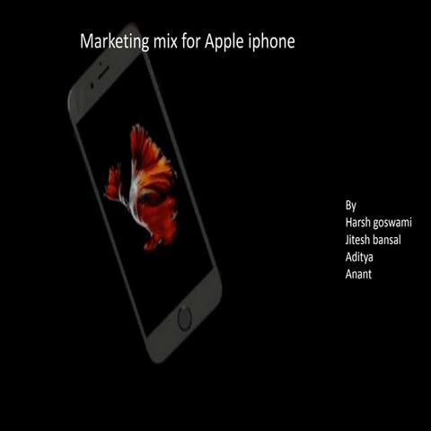 Marketing mix and stretegy apple iphone | PPTX