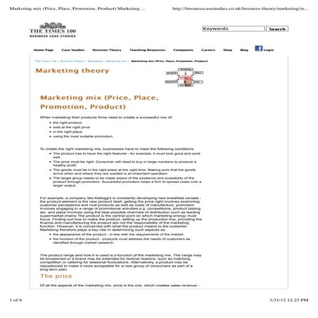 Marketing mix (price, place, promotion, product) marketing mix business ...